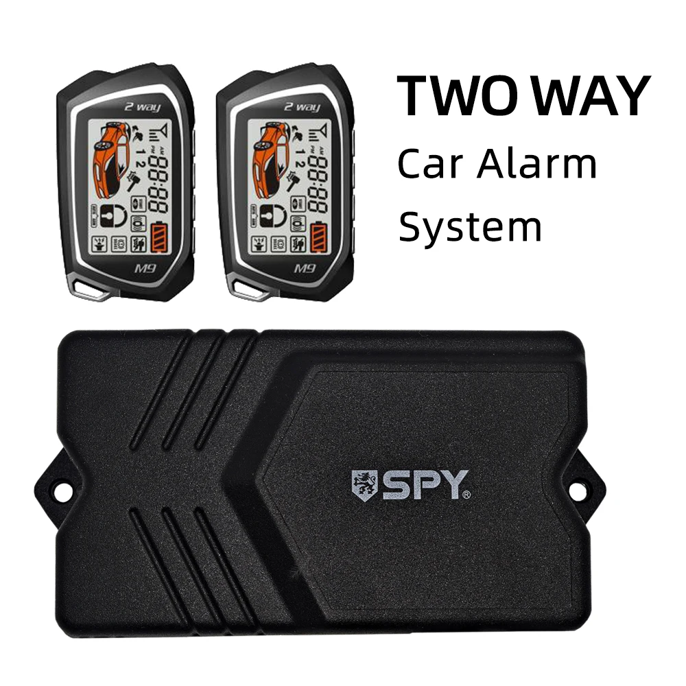 Germany Spy Two Way Car Alarm System Engine Start 2 Lcd Remote ...