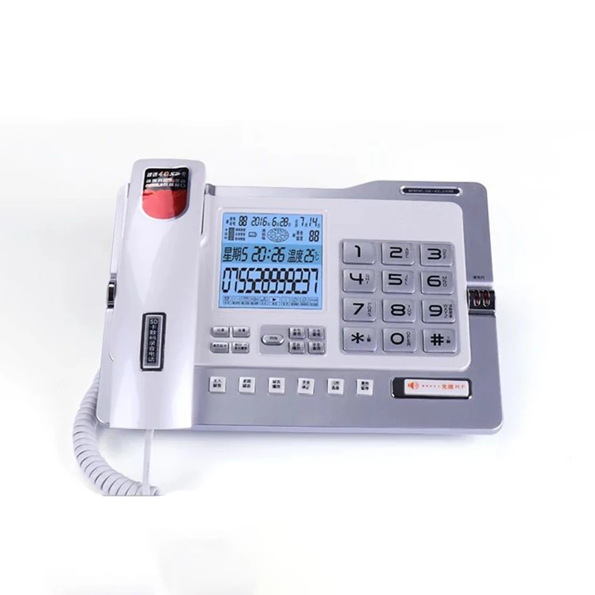 Multifunktions-Festnetz-telefon-mit-Anruf-aufzeichnung-Hintergrund ...