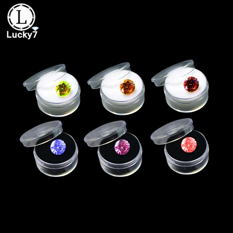 30pcs/lot White Clear Round Diamond Display Box Plastic Beads Jewelry ...