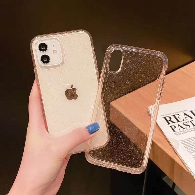 Luxury-Bling-Glitter-Transparent-Case-For-iPhone-13-12-Mini-11-13-Pro ...