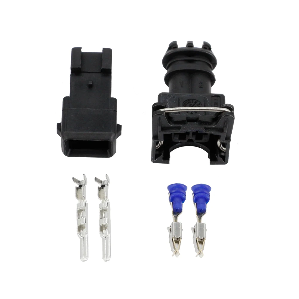 5 Sets 2 Pin Fuel Waterproof EV1 Automotive Electrical Connector Fuel Injector Male Female Plug ...