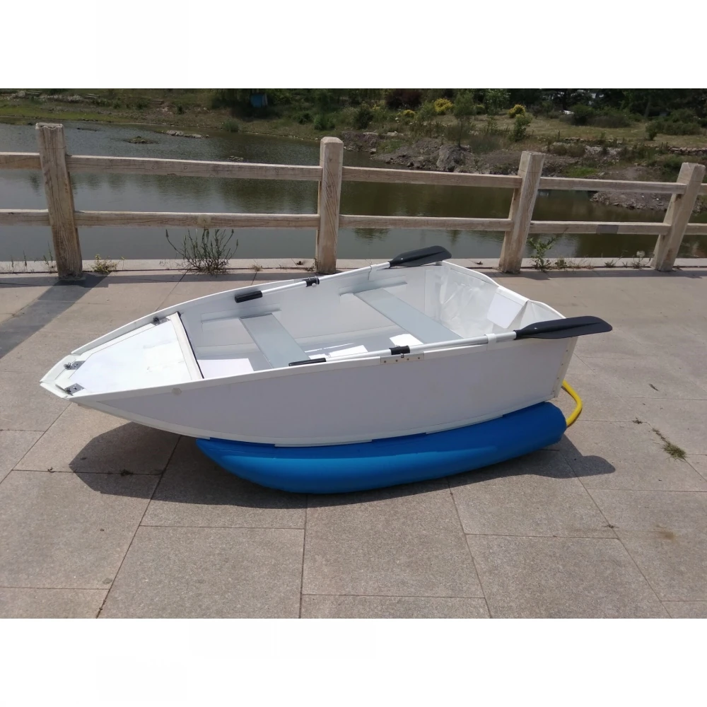 2.3M Folding Portable Plastic steel rowing boat with inflatable ...