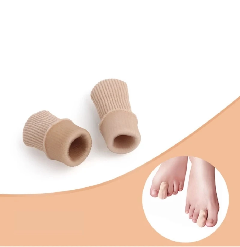 1 조각 발 패드 패브릭 손가락 발가락 튜브 보호기 분리기 교정기 페디큐어 옥수수 캘러스 리무버 손 릴리프 통증 관리 도구토우