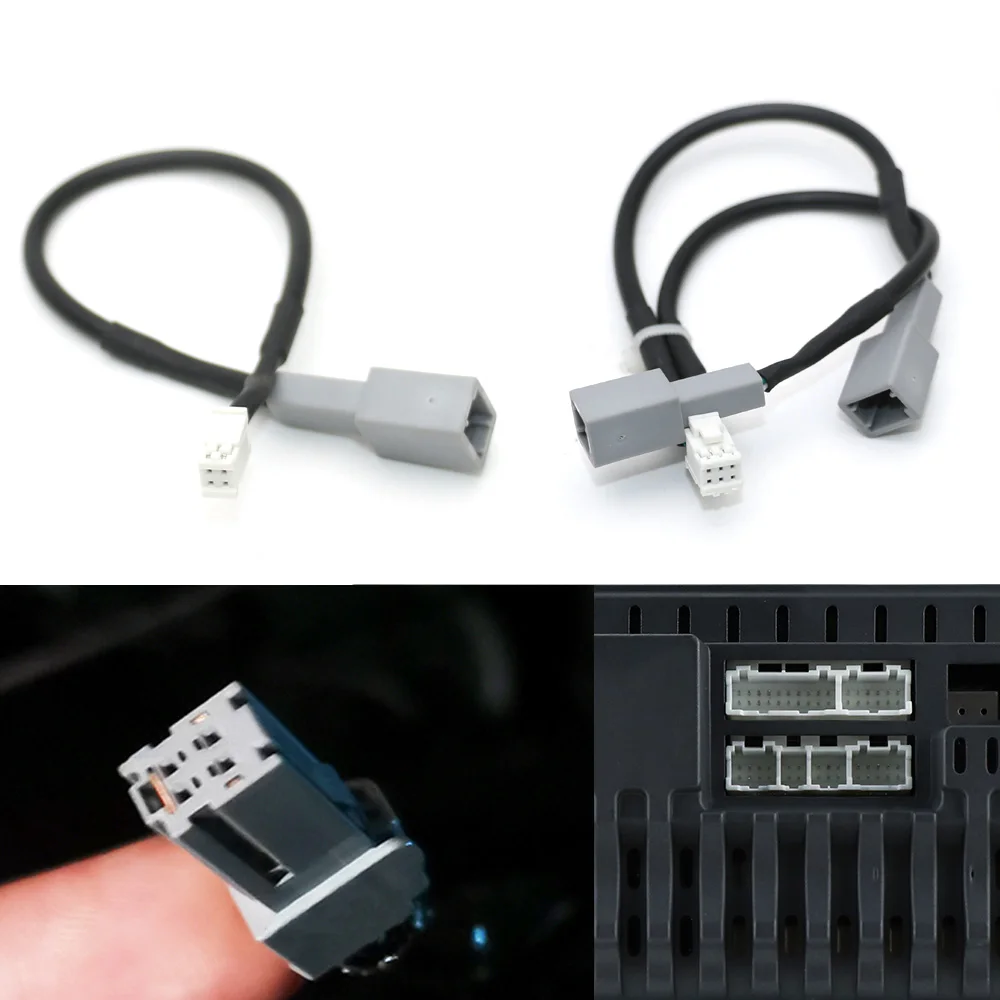 Car-4-6-Pin-Dual-Plug-Adapter-Connector-for-Toyota-Camry-RAV4-Sienna ...
