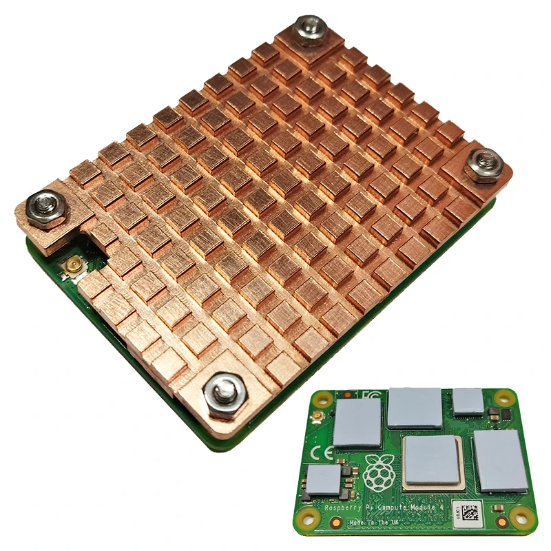 Pure Copper Heatsink Raspberry Pi Compute Module 4 Protective Case ...