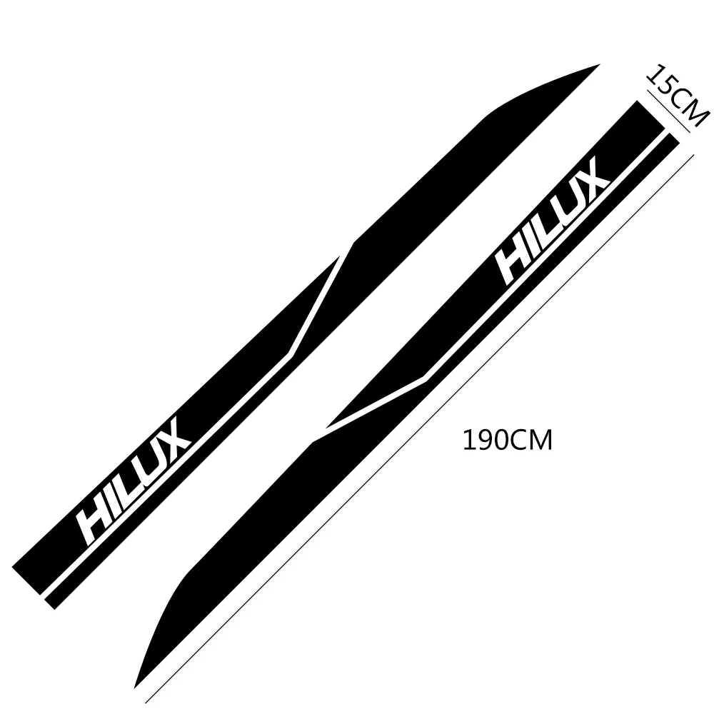 2Pcs Car Door Side Stickers For Toyota Hilux Revo Vigo Auto Vinyl Film ...