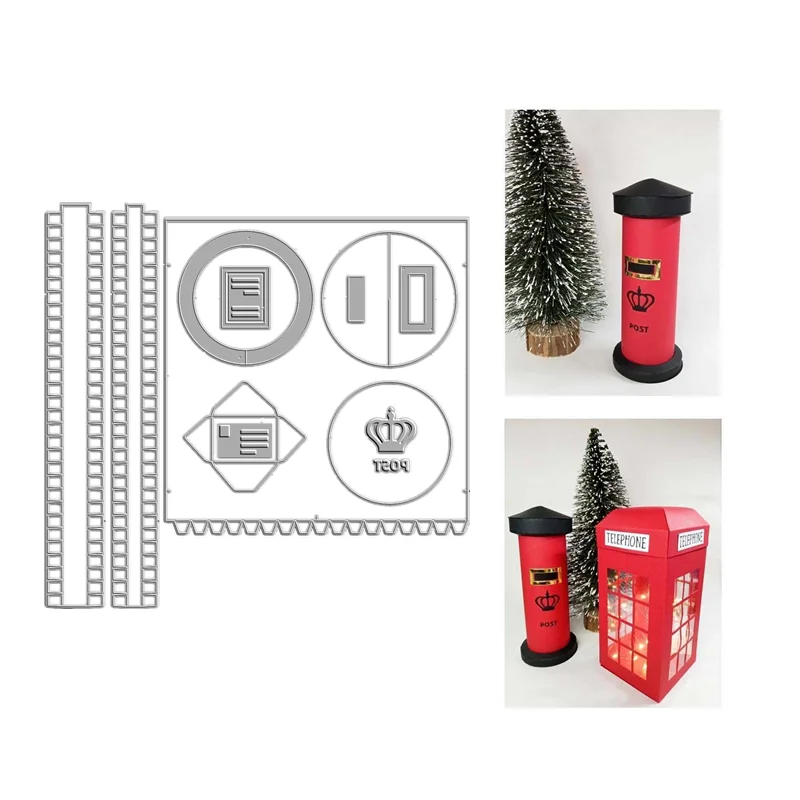 Halloween-Pocket-Die-Telephone-Booth-Mailbox-Metal-Cutting-Dies-For ...