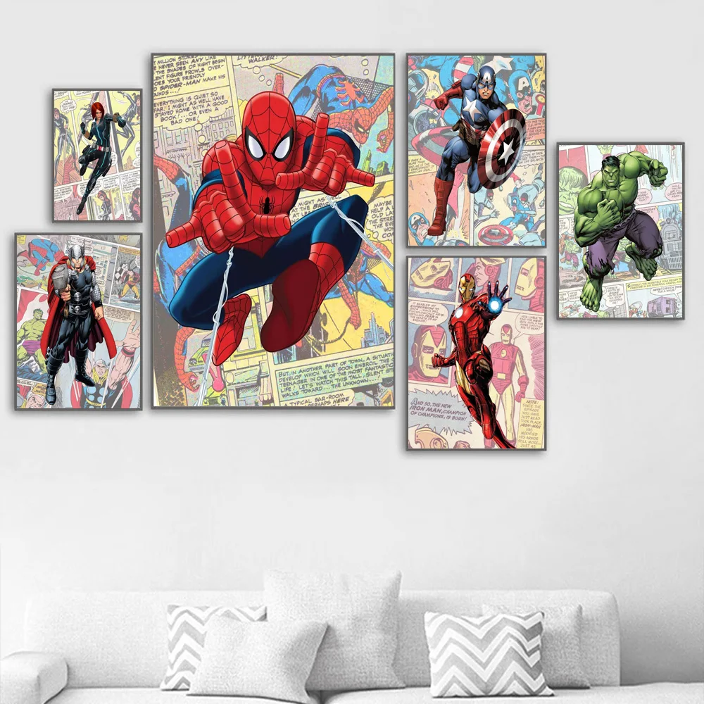 Art & Collectibles Painting Oil Superhero Canvas Avengers Print Captain ...