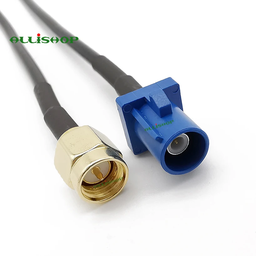 RF GPS Antenna Wire Connector Fakra C Plug To SMA Male Straight Assembly Extension Coaxial RG174 ...