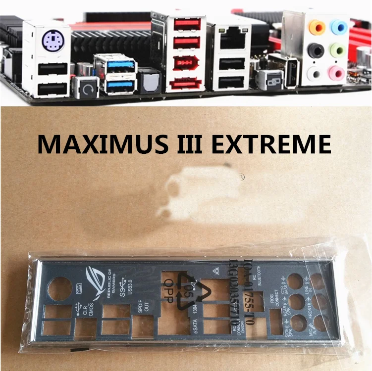 NEW Shield Backplate FOR ASUS MAXIMUS III EXTREME IO I/O Shield Back ...