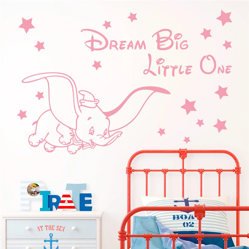creative disney dumbo wall stickers for kids rooms home decor cartoon ...