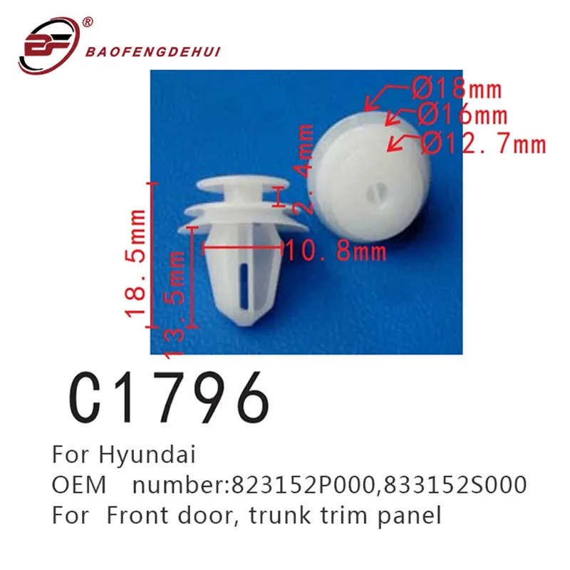 Trunk Trim Panel Fasteners For Hyundai 823152p000,833152s000 Auto Front ...