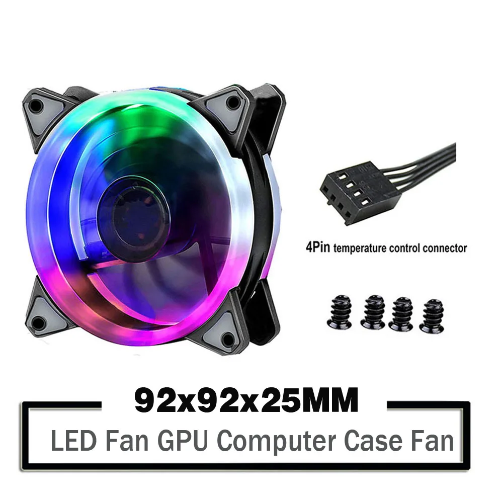 9cm-92mm-LED-Fan-90mm-4PIN-3PIN-PC-Desktop-Computer-Case-raffreddamento ...