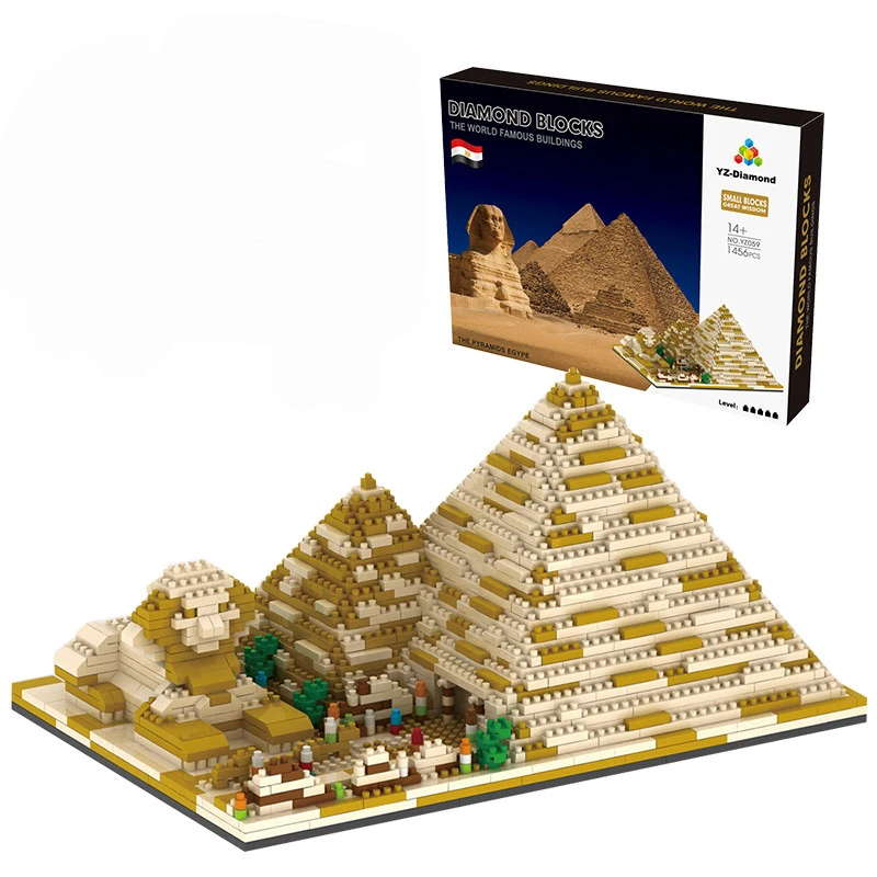 1456pcs-Pyramid-Building-Blocks-Egypt-World-Famous-Architecture-Micro ...