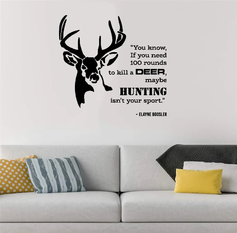 To-Kill-A-Deer-Quote-Hunting-Hunter-Huntsman-Wall-Sticker-Forest-Animal ...