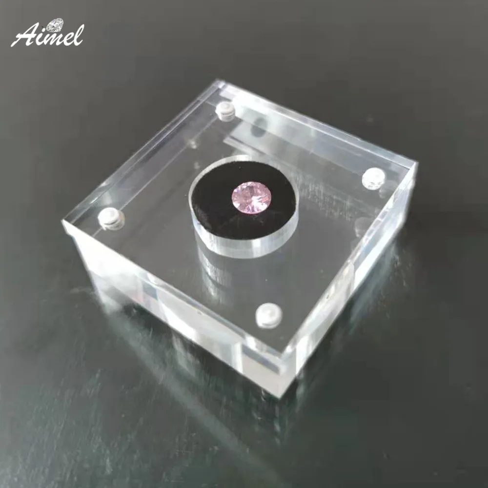 Transparent Diamond Storage Box Gem Organizer Tray Acrylic Stone ...