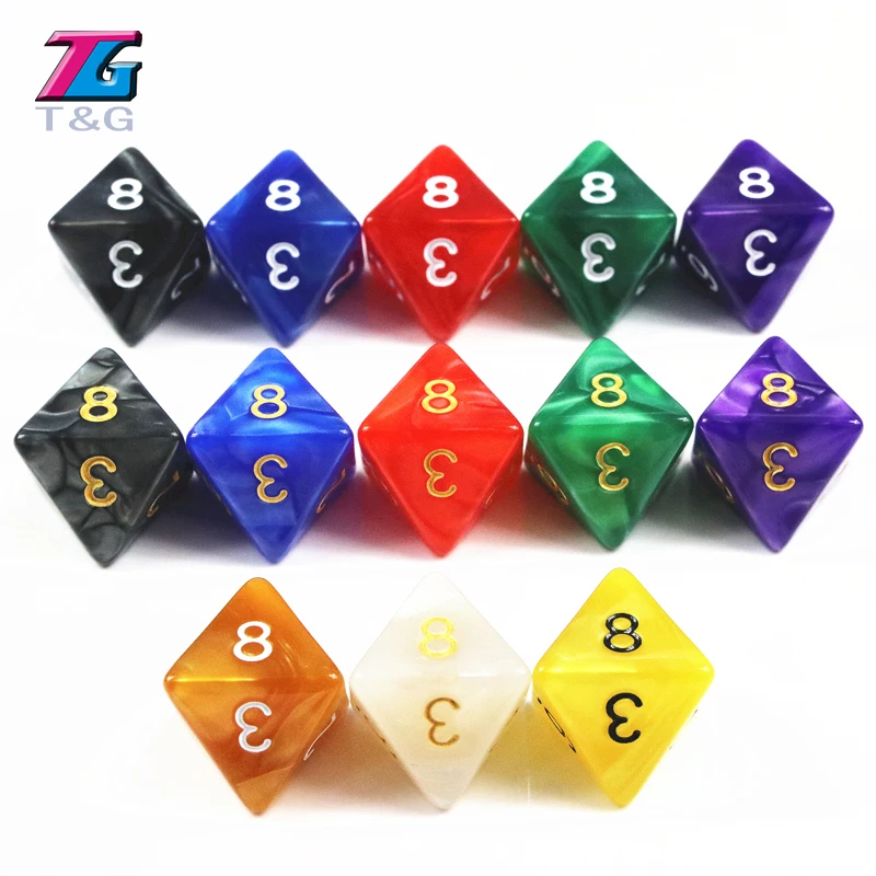 Dice Game 8 Faces | D8 Dice - New D8 Dice Rpg 8 Colors Desktop Game Dnd ...