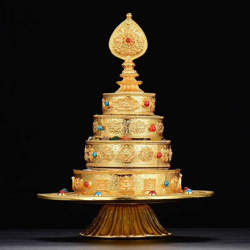4-Layer-Buddhist-Manza-Plate-Tantric-Alloy-Handicraft-Auspicious ...