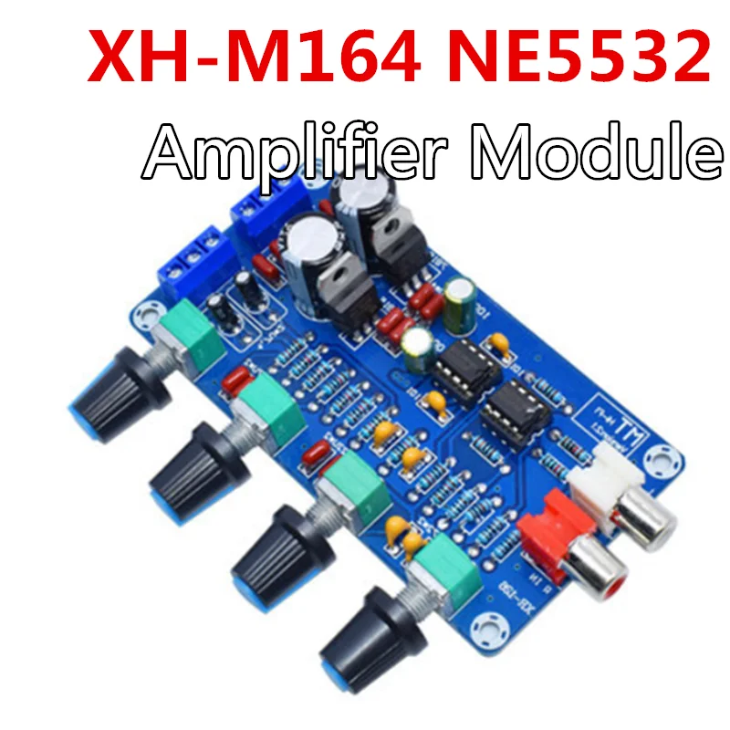 XH-M164 NE5532 Stereo Pre-amp Preamplifier Tone Board Audio 4 Channels ...