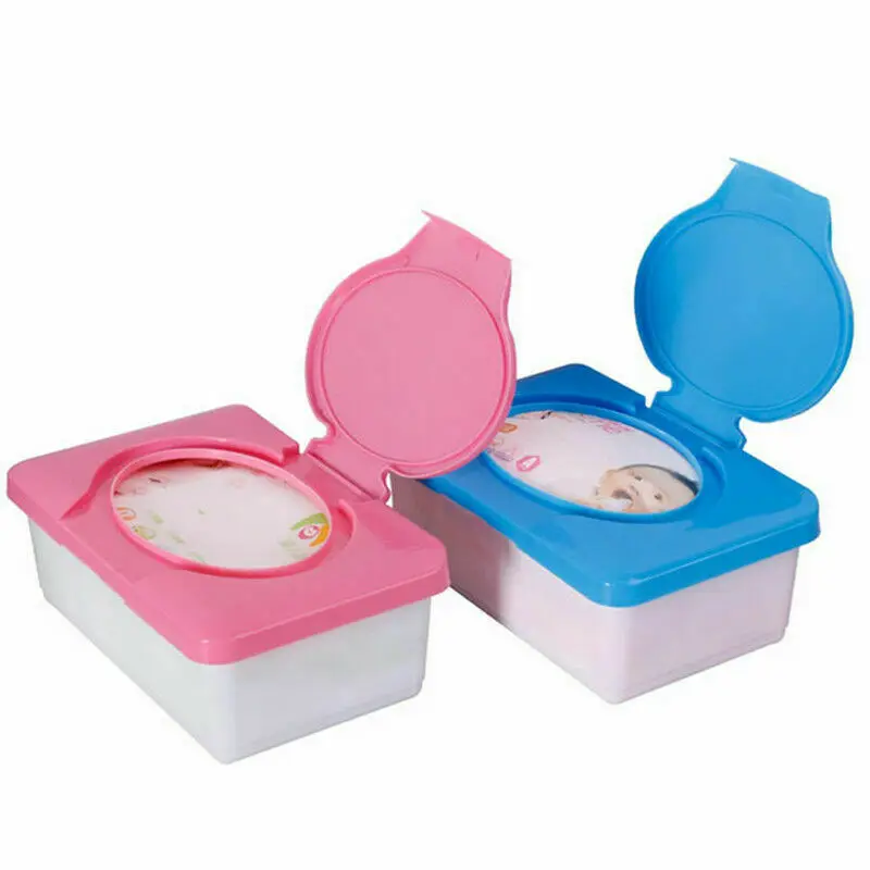 Portable Wet Tissue Paper Box Plastic Wipes Storage Case Household ...