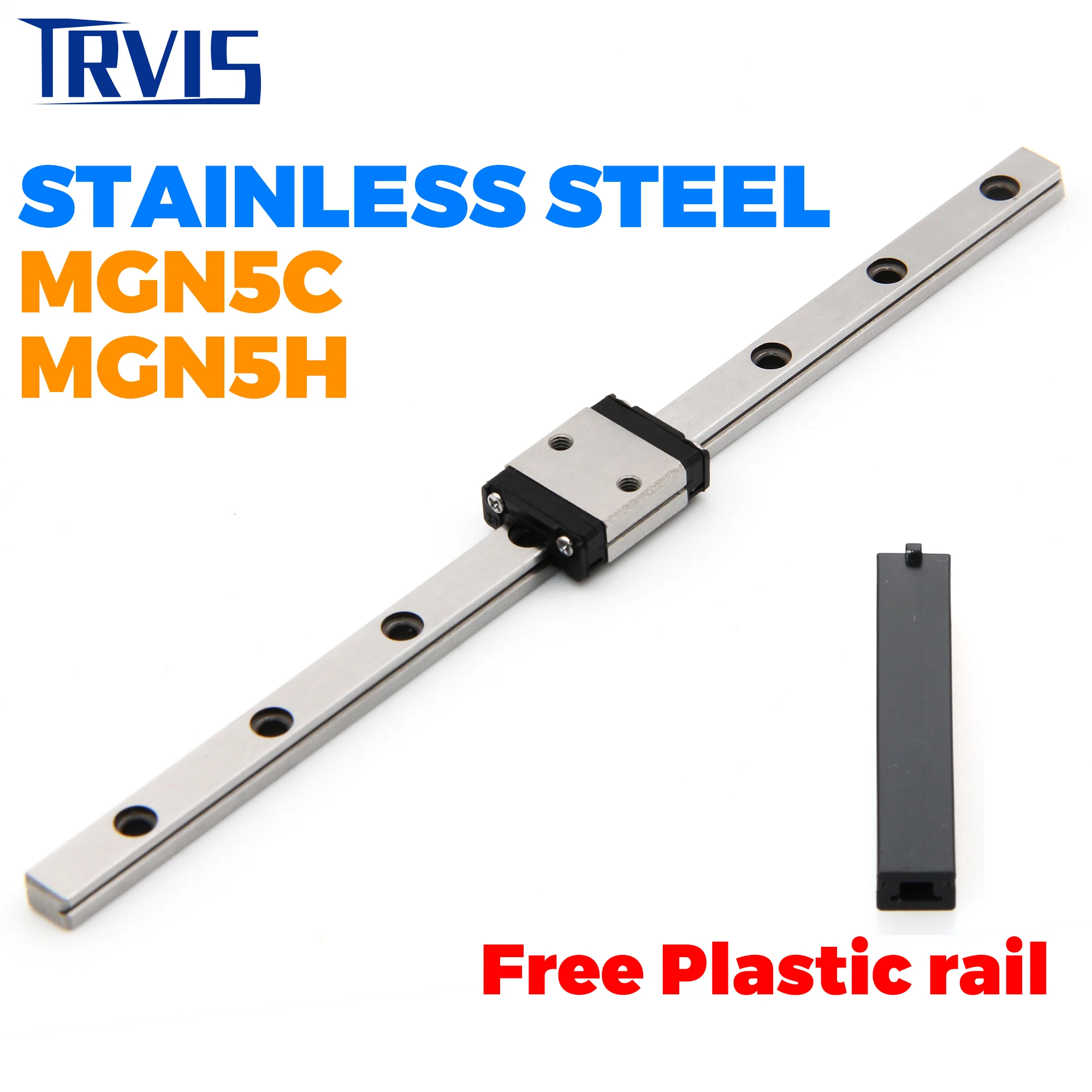 Linear Rail Guide Miniature MGN5 MGN5C MGN5H 440C SUS Stainless Steel Slide Guideways 1pc Rail ...