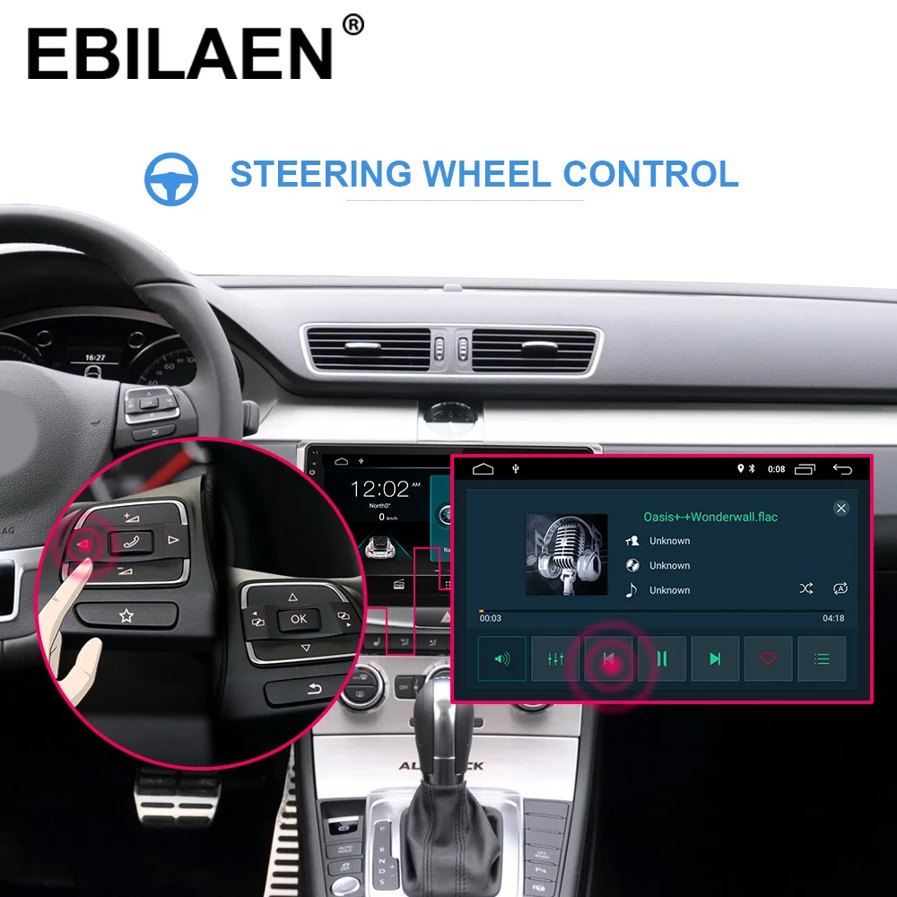 EBILAEN автомобильный Радио мультимедийный плеер для VW Volkswagen ...