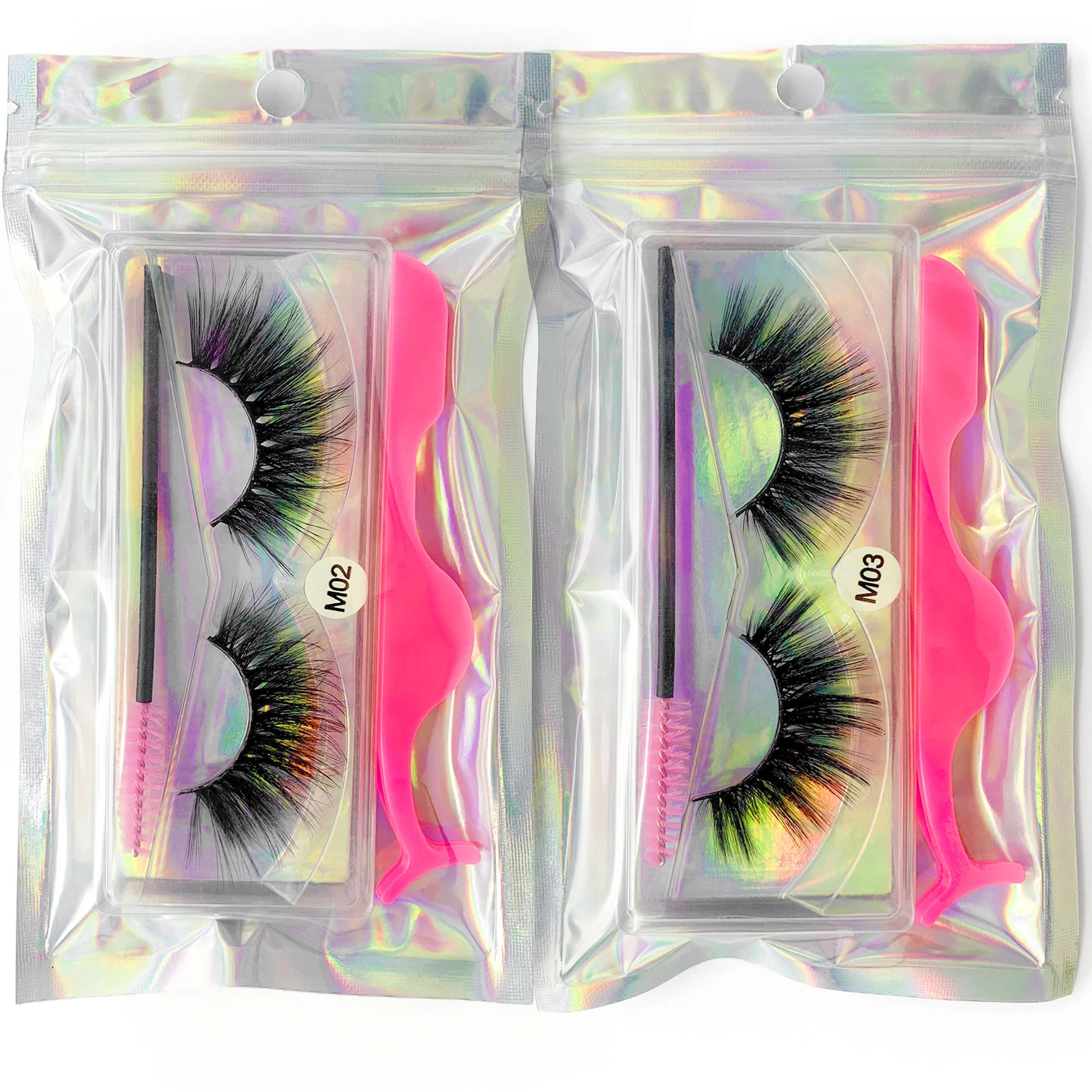 Mink Eyelashes Set Natural Fluffy Dramatic Wispy Make Up Mink Lashes ...