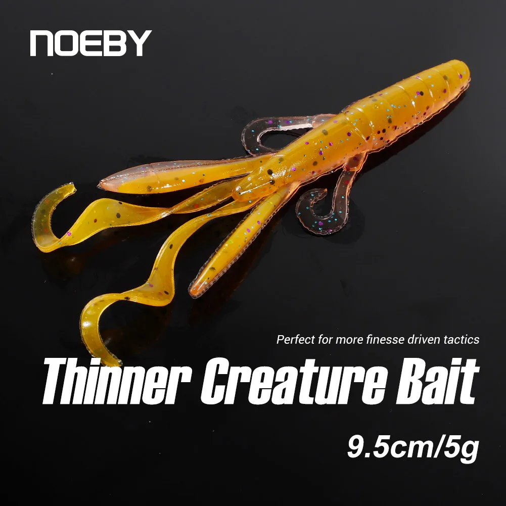 NOEBY-9-5cm-5g-Creature-Shrimp-Soft-Baits-Jig-Trailer-Craws-Swimbait ...