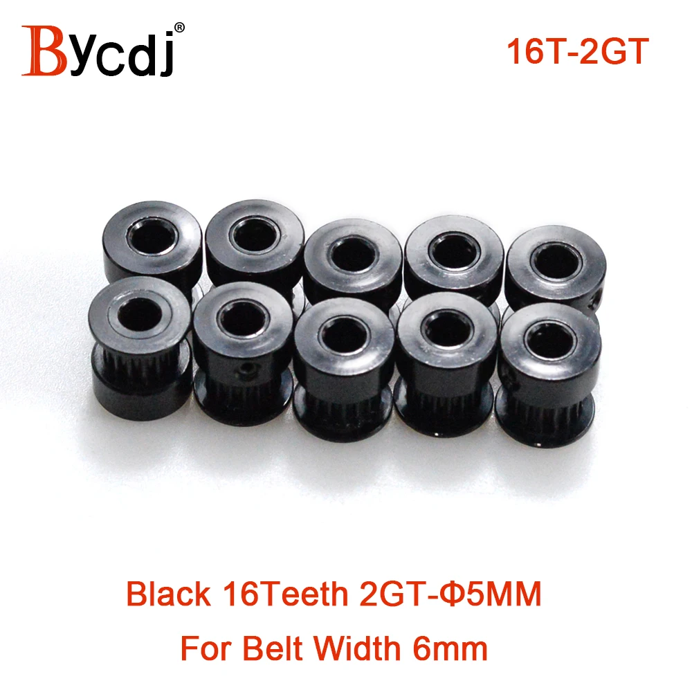 Black-16-teeth-2MGT-2GT-Timing-Pulley-Bore-5mm-small-backlash-for-2M ...