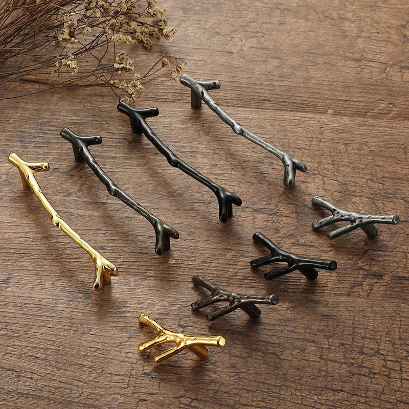 Creative Tree Branch Drawer Knobs Furniture Handle 96mm 128mm Kitchen ...
