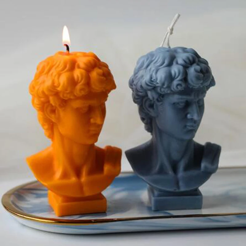 3D Human Statue Candle Mold DIY European and American Character Art ...