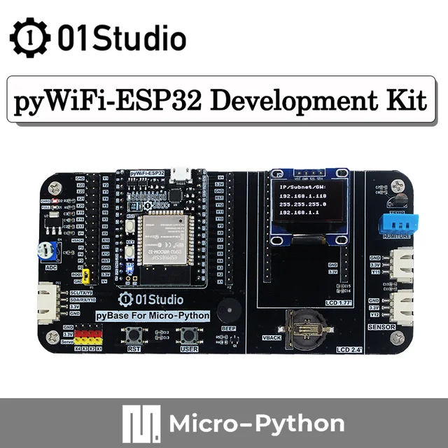 01Studio pyWiFi- ESP32 Development Demo Embedded Board Kit MicroPython Programming Wireless ...