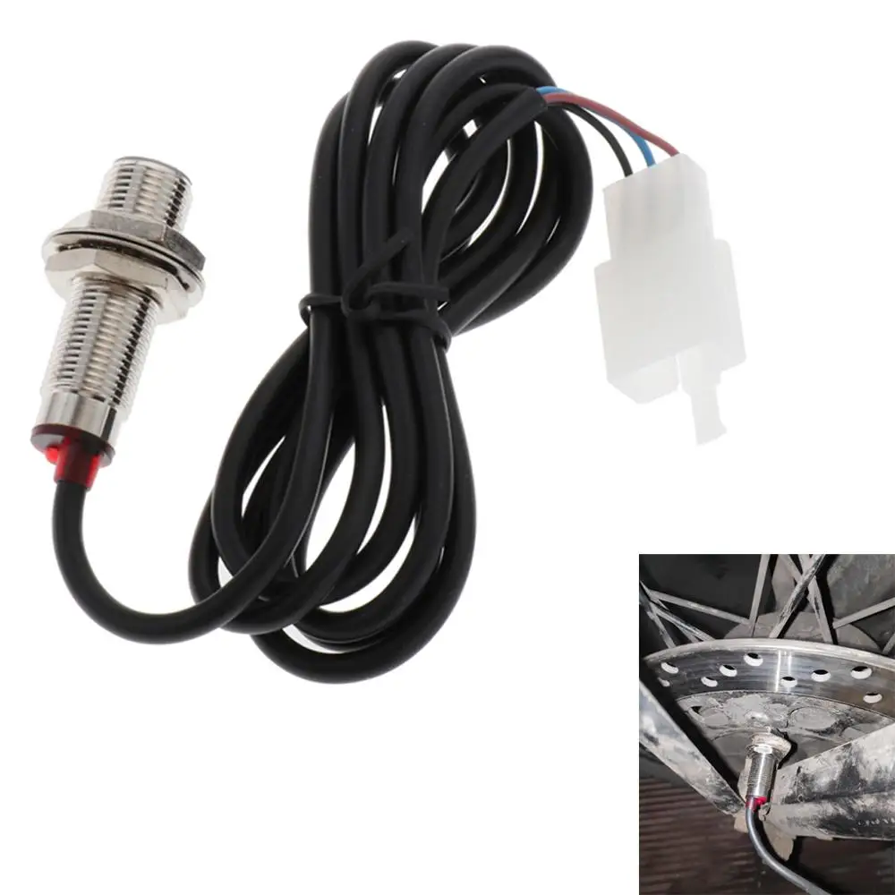 12V-Universal-Motorcycle-Speedometer-Digital-Odometer-Sensor-Cable-Wire ...