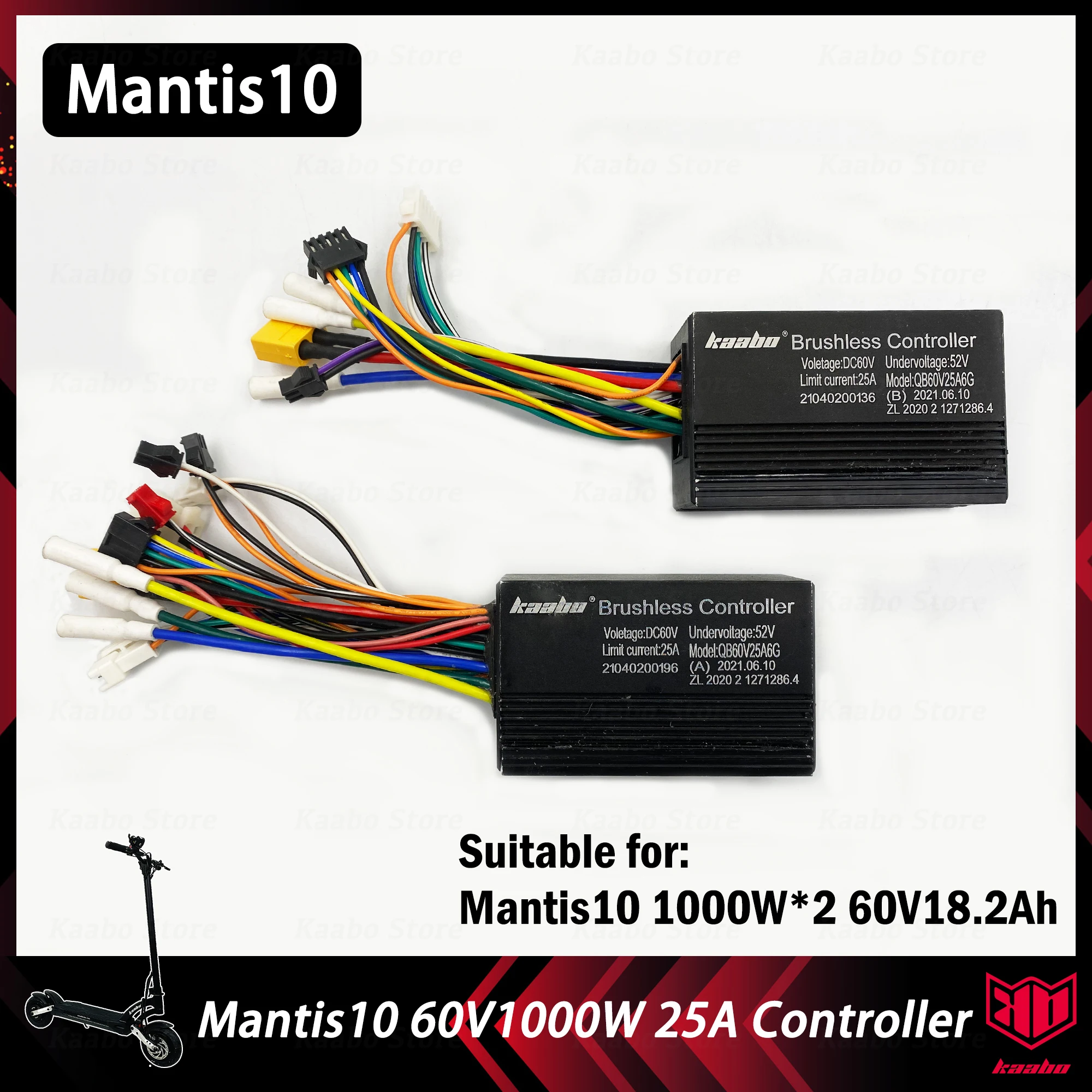 Kaabo Mantis10 60V18.2AH 1000W*2 Controller 60V 25A Mainboard Mantis ...