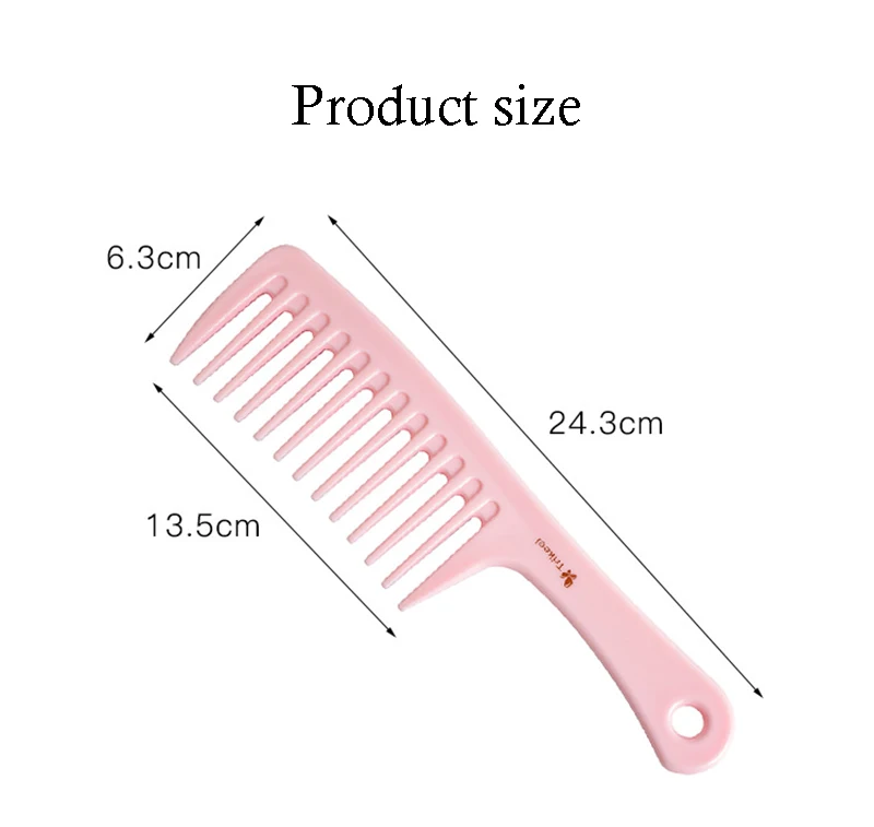 Pink Wide Tooth Hair Comb - Life Changing Products
