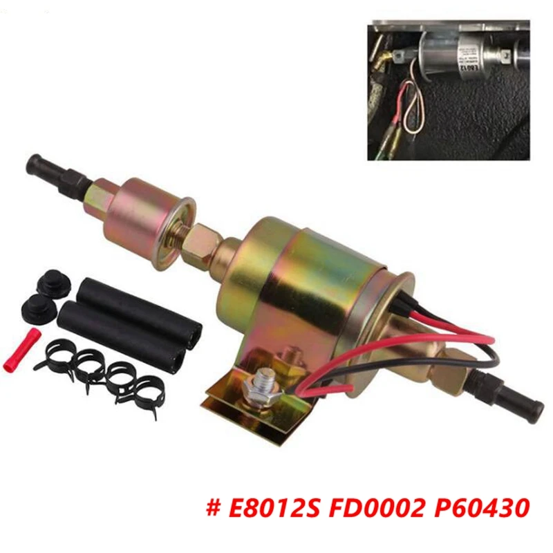 E8012S-12V-Low-Pressure-Inline-Transfer-Diesel-Fuel-Pump-5-9-PSI-for ...