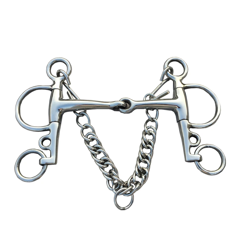 Stainless-Steel-Horse-Bits-Long-Pelham-Bit-With-Curb-Chain-Horse ...