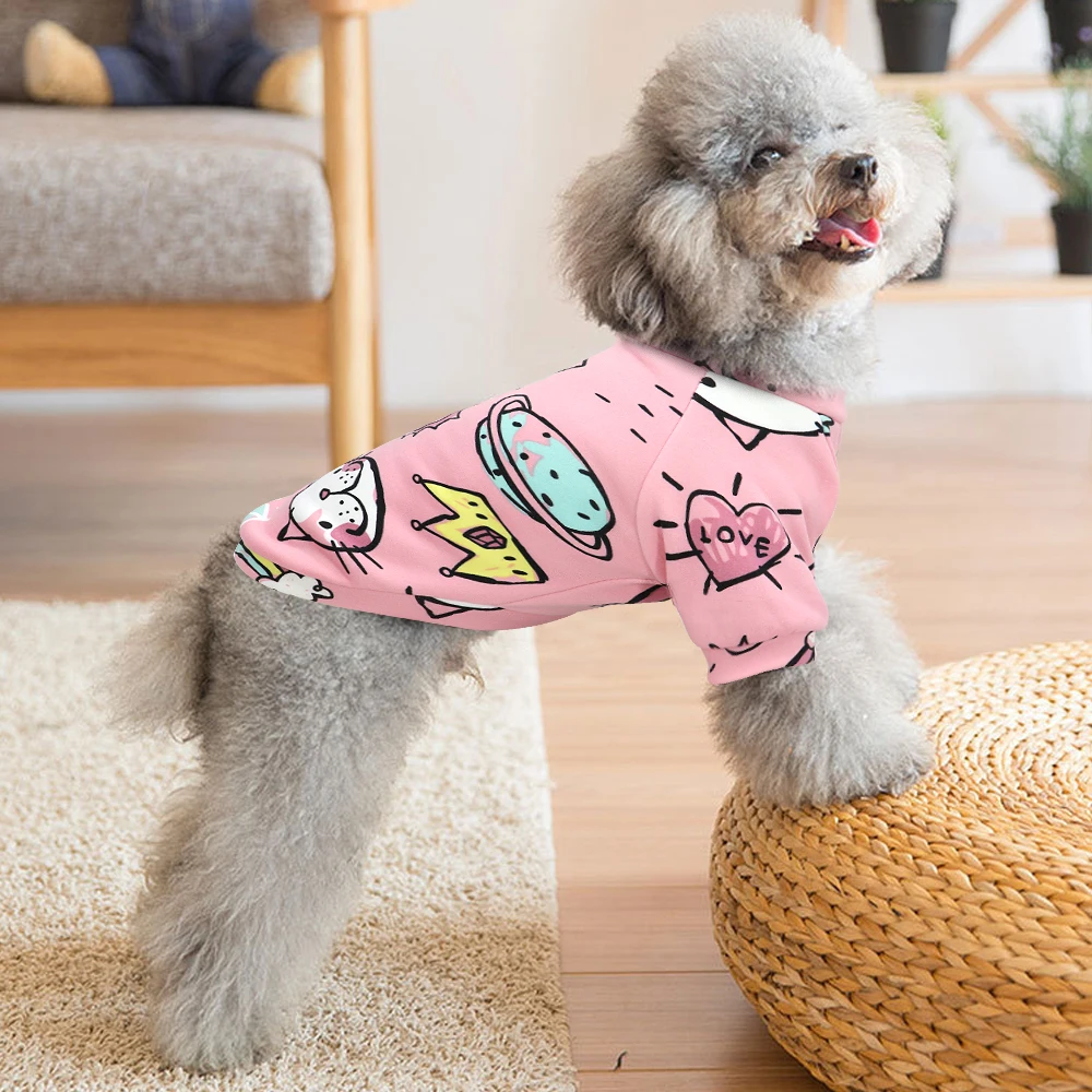 Soft Cotton Dog Clothes With Cute Colorful Patterns Keep Them Warm ...
