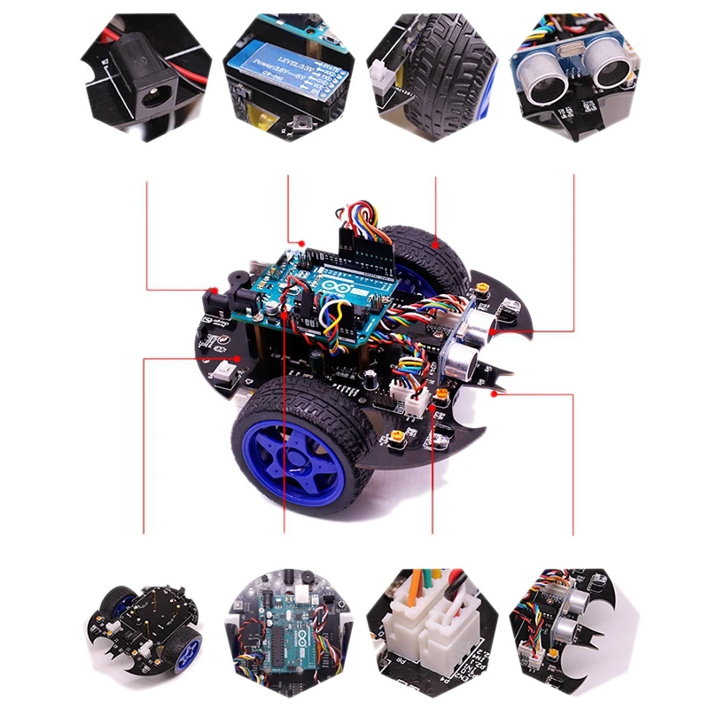 Applicable For Arduino Uno Smart Car Robot Kit Diy Programmable ...