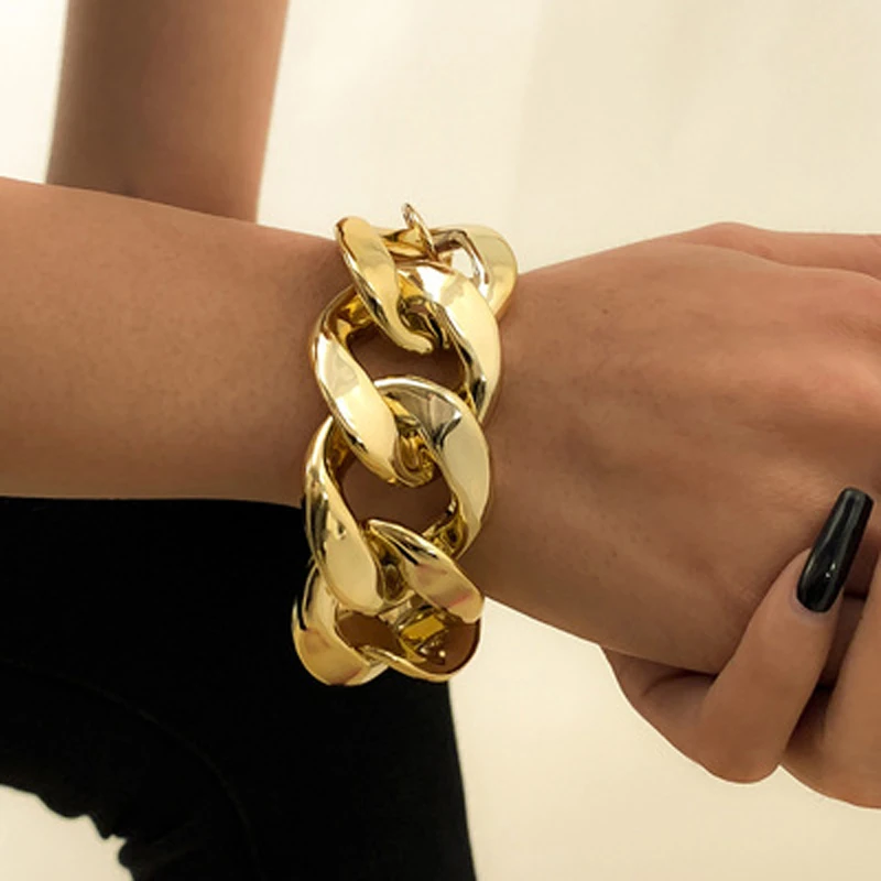 Thick Gold Chain Bracelet