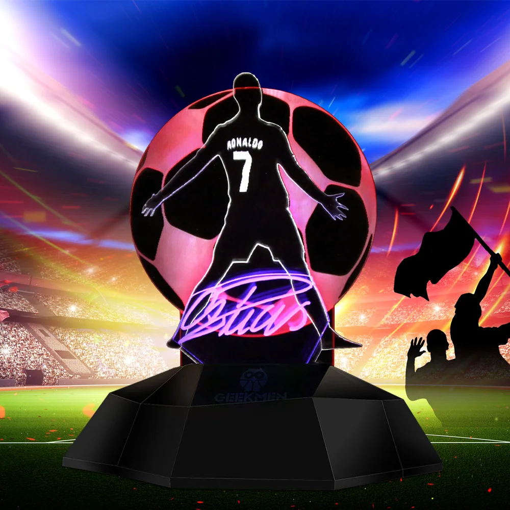Generic CR7 Cristiano Ronaldo Portugal Soccer Player 3D Line Lamp ...