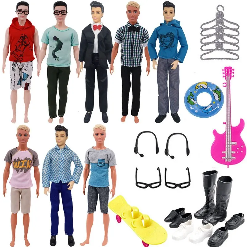 30Pcs-Set-Ken-Doll-Clothes-FreeShipping-Glasses-Shoes-Hangers-Guitar ...