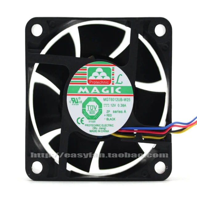original MGT6012UB-W25 6025 12V 0.38A 6CM 4-line PWMCPU hard disk ...