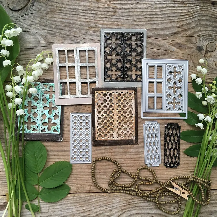 Piggy Craft Metal Cutting Dies Cut Die Mold Door Window Frame Scrapbook ...