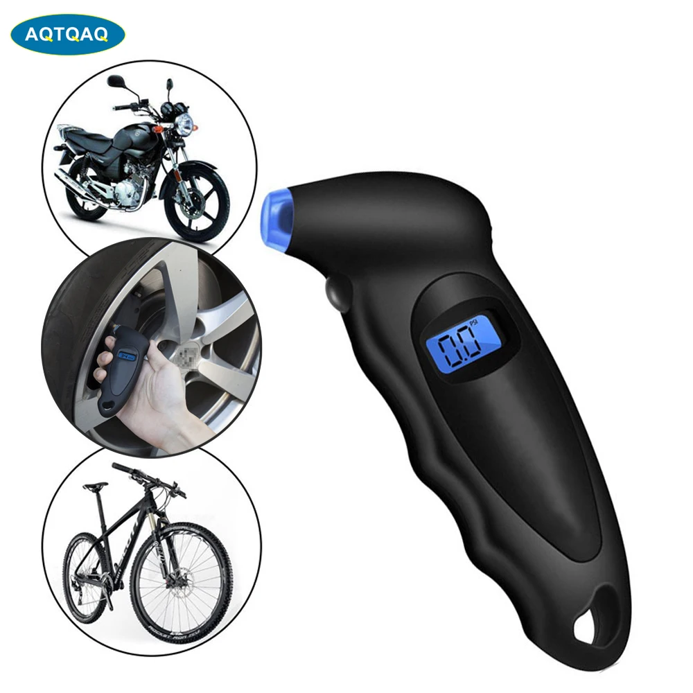 Medidor Digital de presión de aire para neumáticos de coche, manómetro con pantalla LCD ...