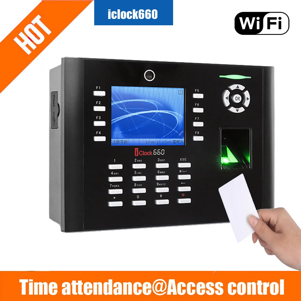 High Speed ZK iClock660 Fingerprint Time Attendance Terminal 3.5 Inch ...