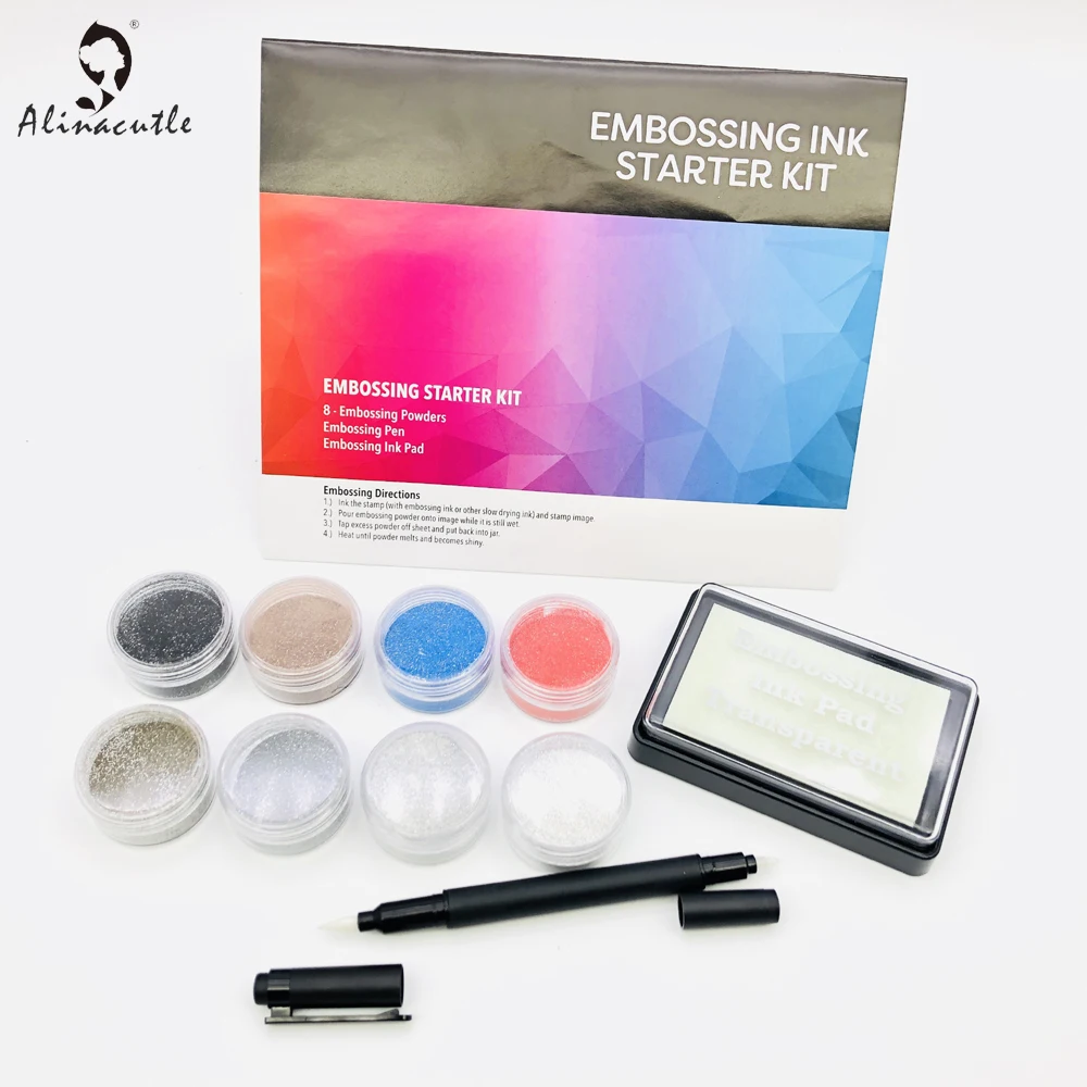 Embossing Ink Powder Glitter Starter Kit Embossing Powder Pigment ...