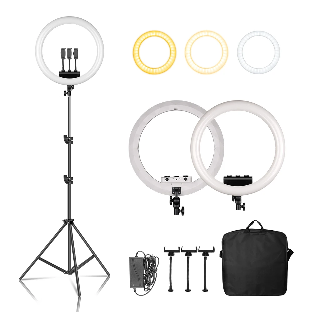 SH-18inch-Ring-Light-LED-Large-Selfie-Video-Lamp-With-Tripod-Stand ...