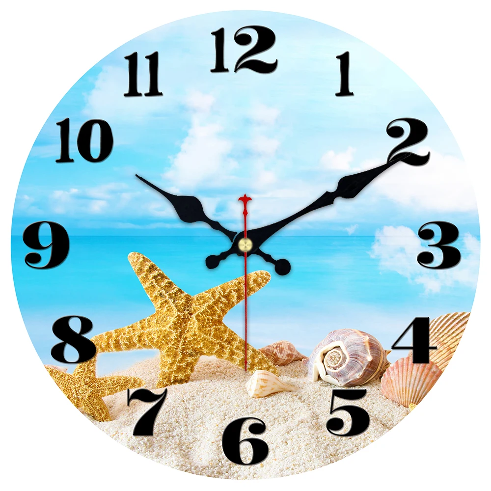 Summer-Seashell-Decorative-Wall-Clock-Sea-Creations-Shell-Wall-Clock ...