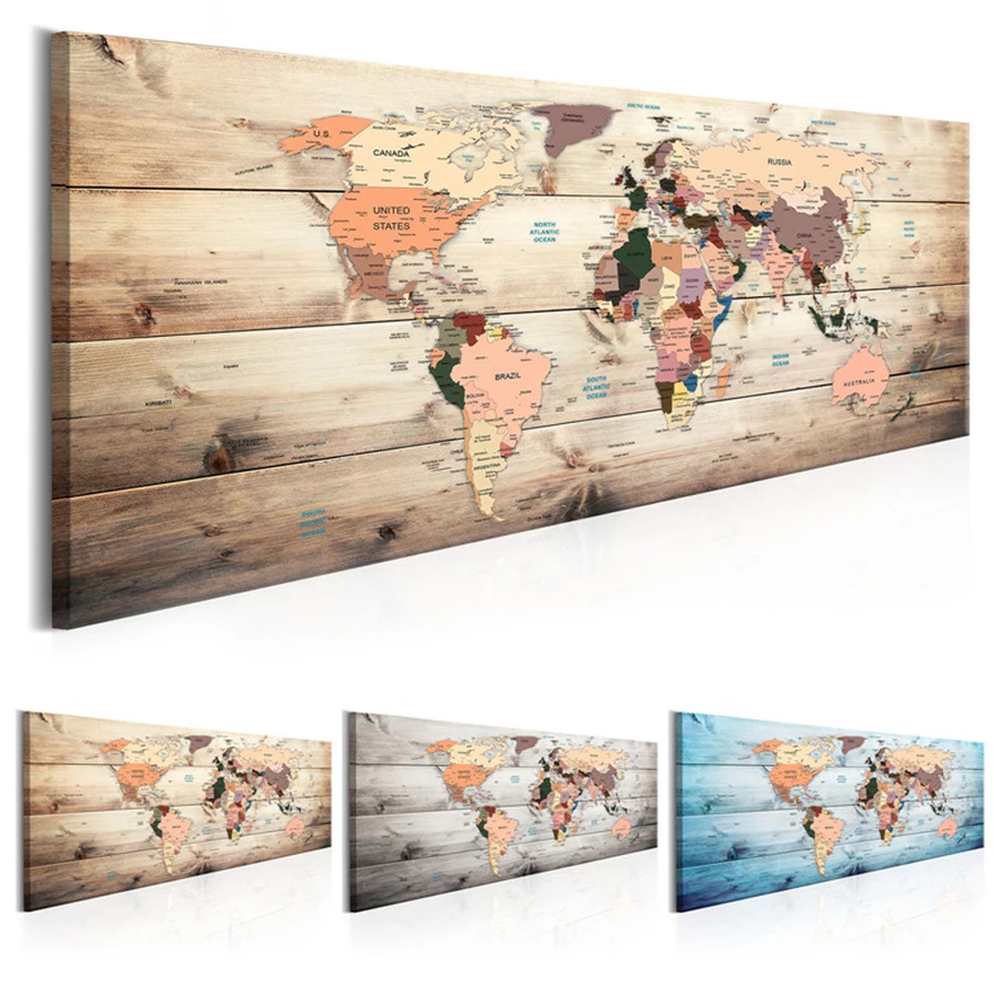 Full Square round drill Diamond painting world map Landspace Diamond ...